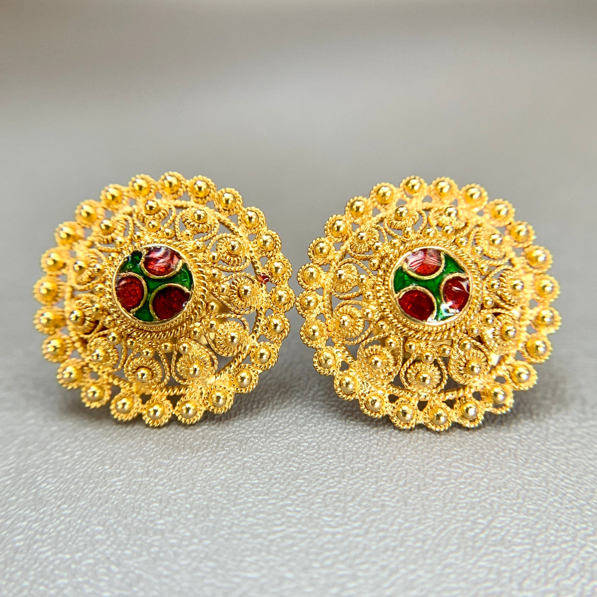 Traditional Gold Earrings Tops